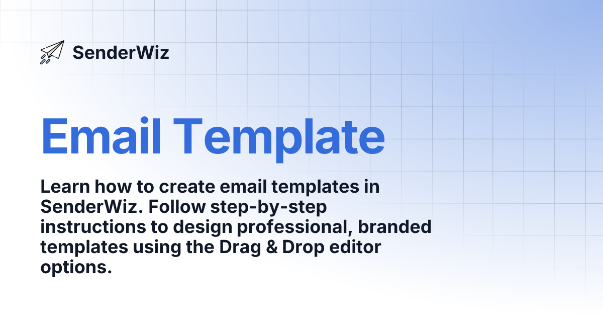 Email Template | SenderWiz